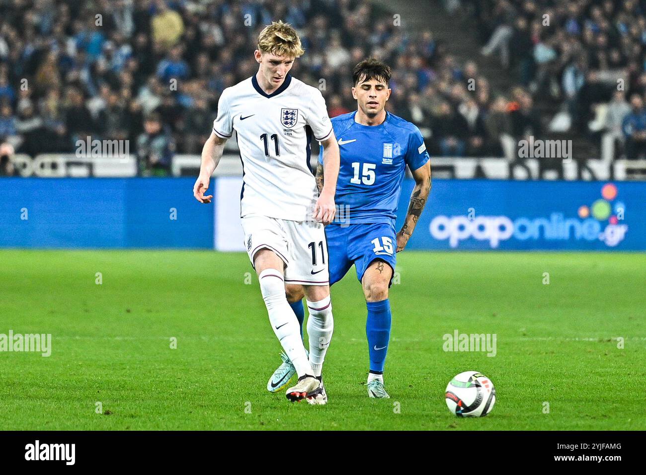 Athens, Athens, Greece. 14th Nov, 2024. 11 ANTHONY GORDON of England ...
