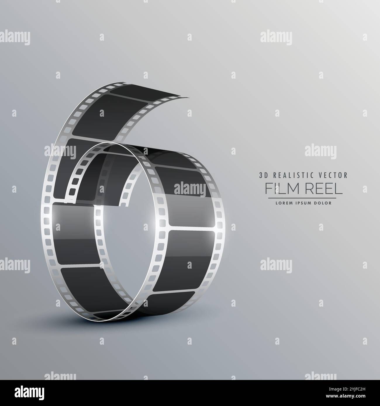 3d film reel background Stock Vector Image & Art - Alamy