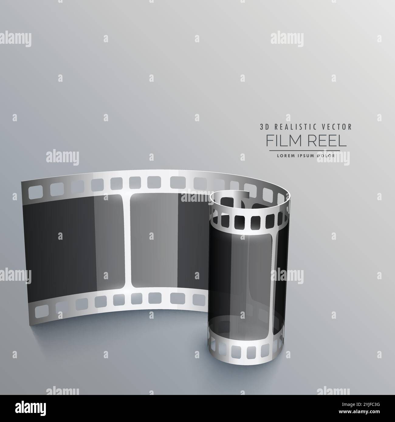 3d film reel strip background Stock Vector Image & Art - Alamy