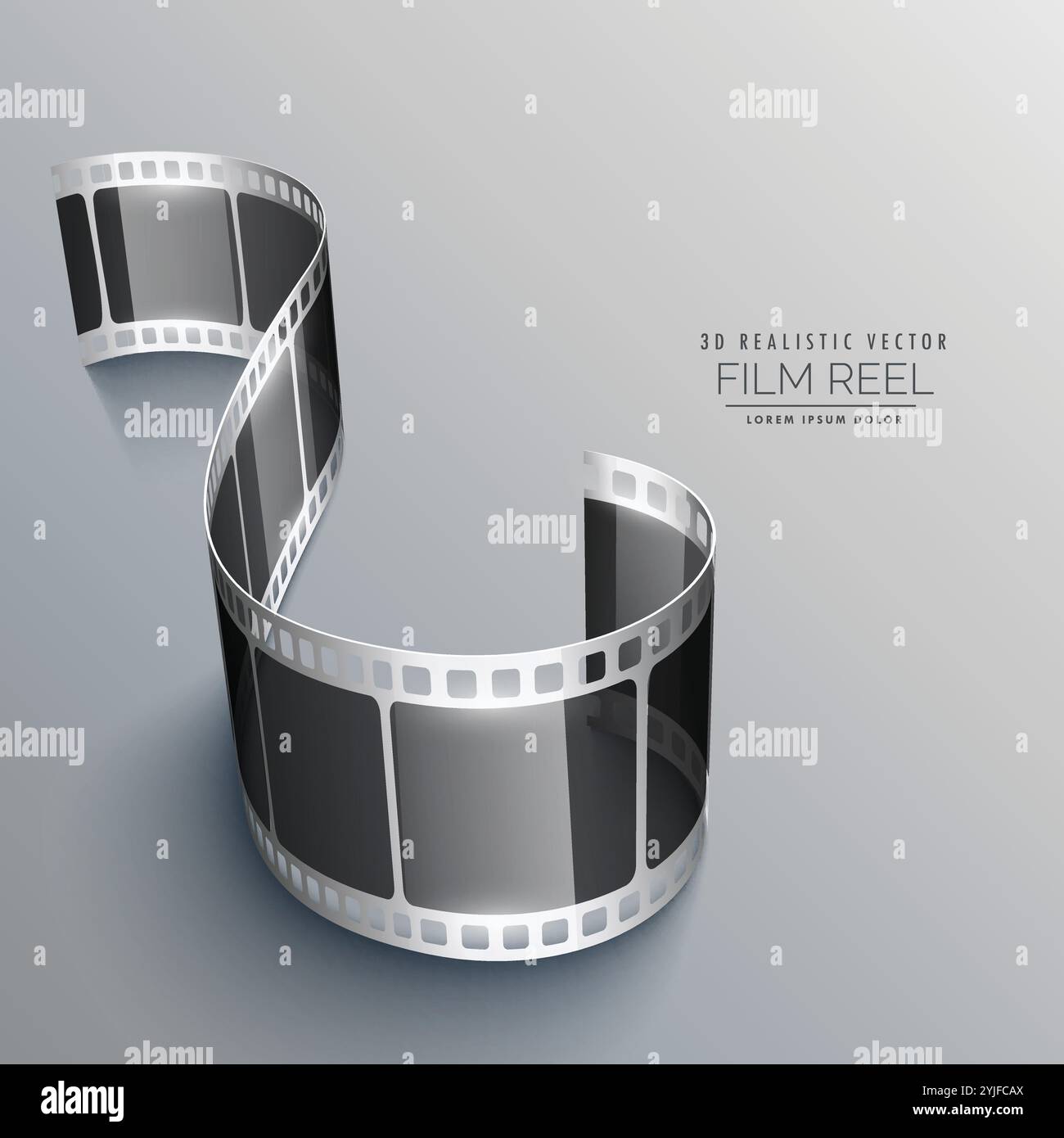 3d film strip on gray background design Stock Vector Image & Art - Alamy