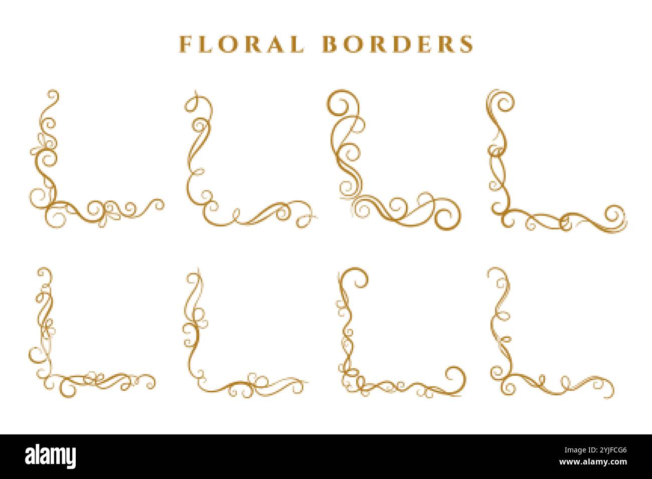 Borders and corner elements set frame hi-res stock photography and ...