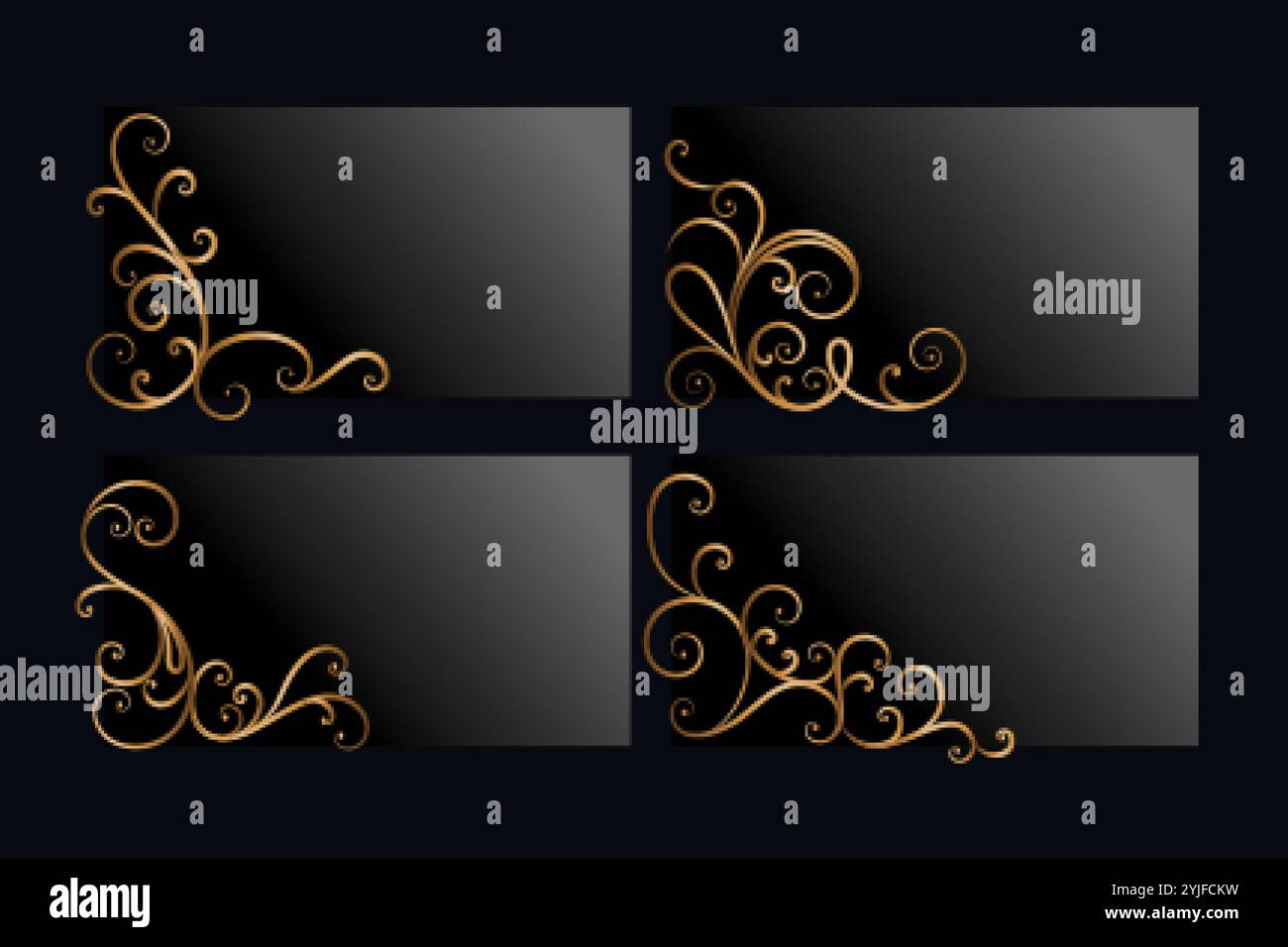 Golden corners Stock Vector Images - Alamy