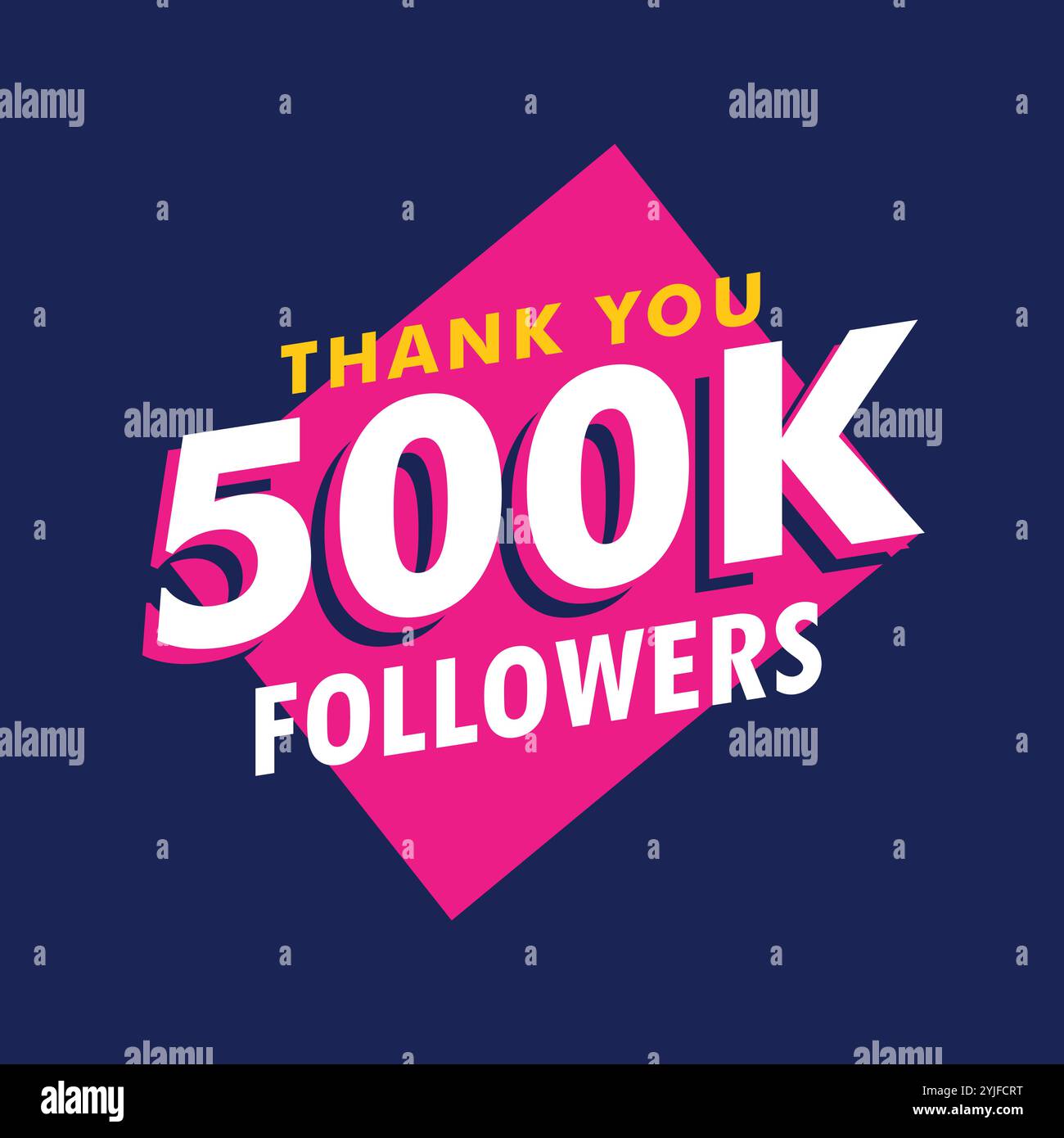 Thank 500k followers social hi-res stock photography and images - Alamy