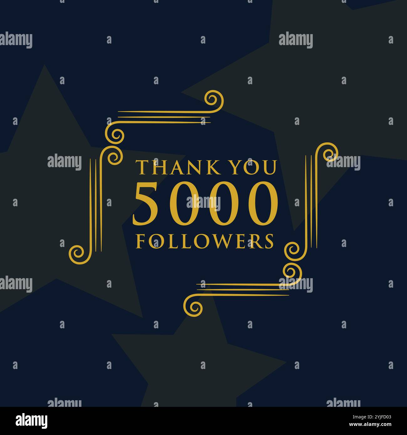 social media 5000 followers thank you message design Stock Vector Image ...