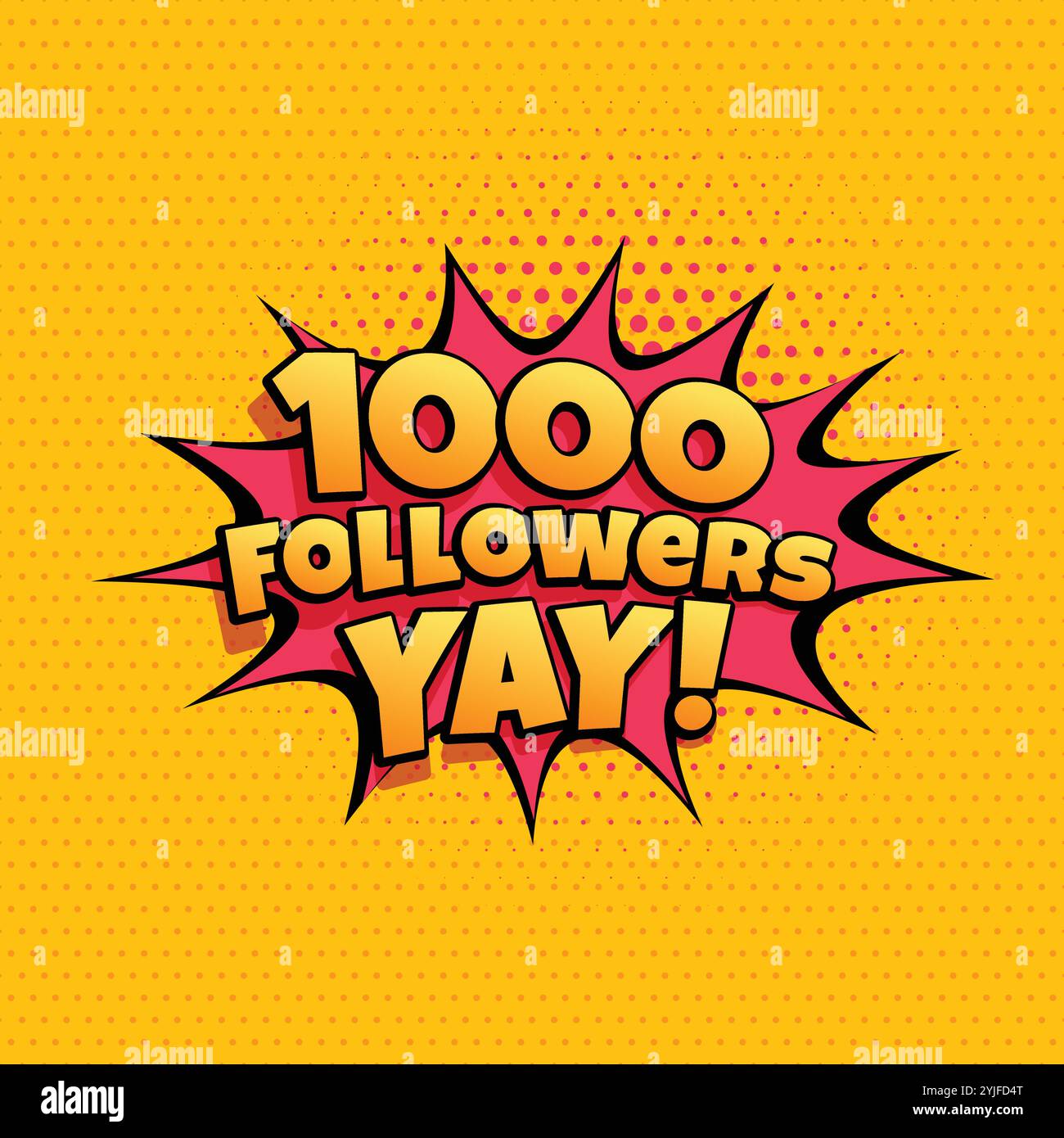 1000 follower celebration banner for social media Stock Vector Image ...