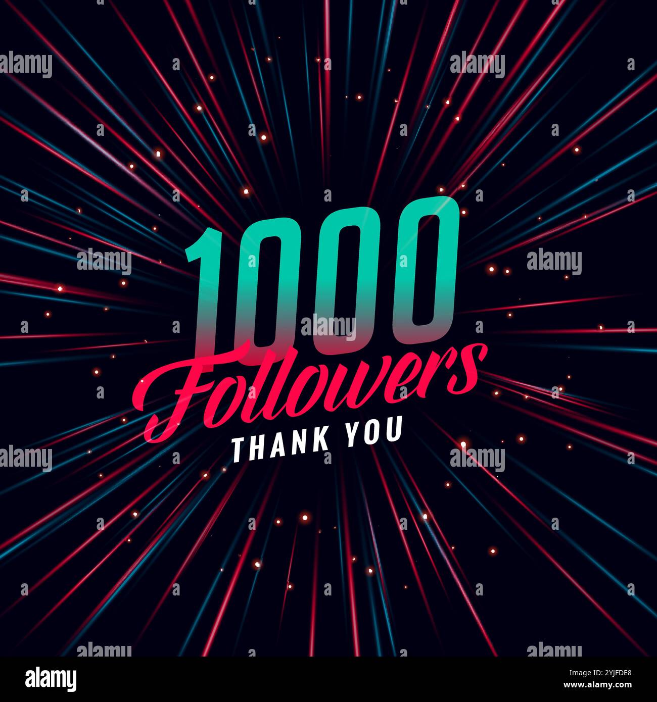 1000 social media followers template design Stock Vector Image & Art ...
