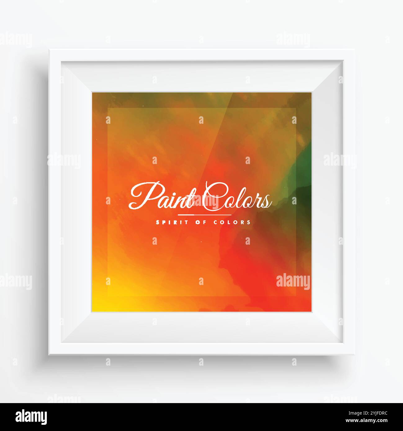 realistic frame with colorful paint strokes Stock Vector Image & Art ...