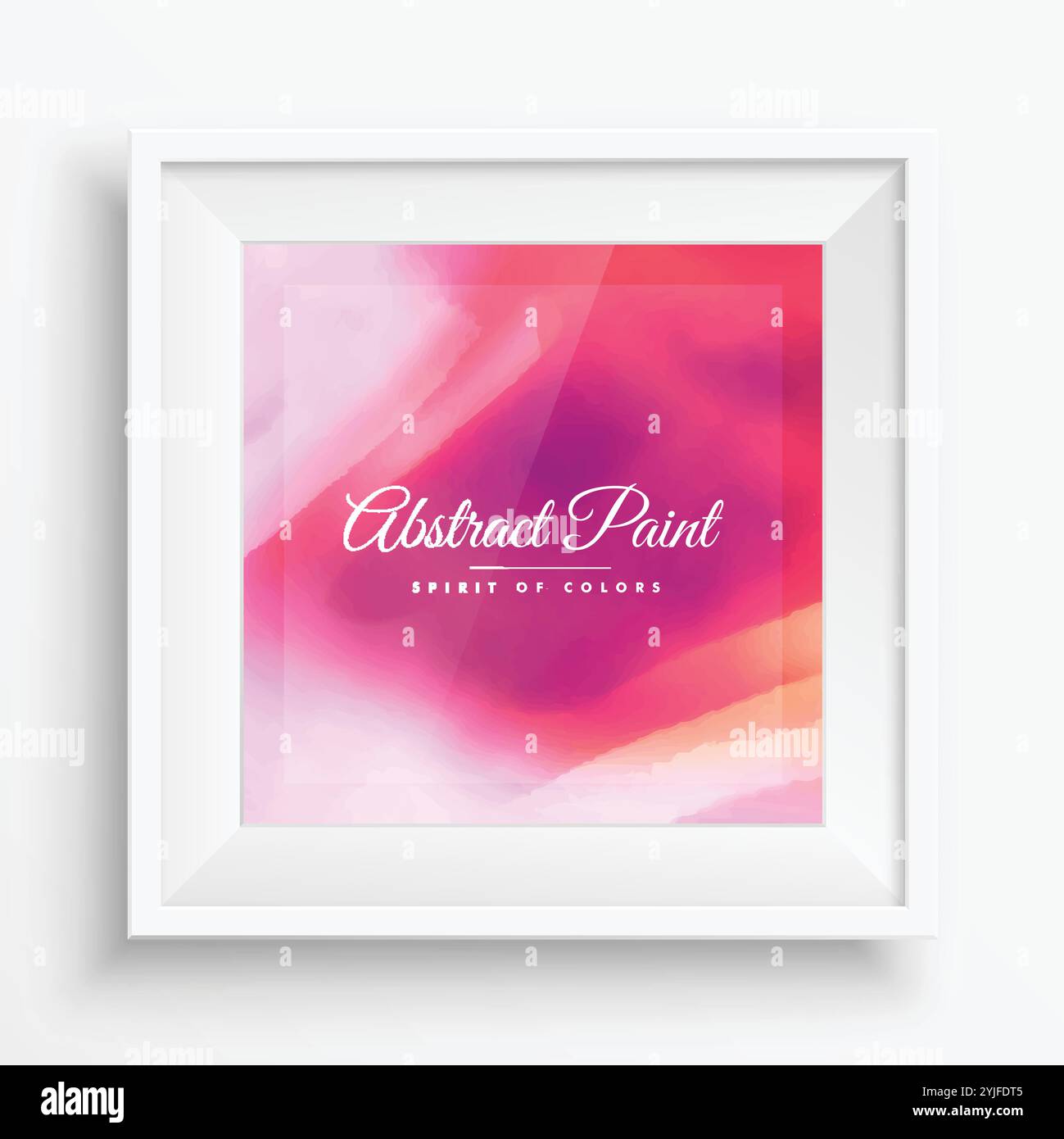 realistic frame with colorful paint strokes Stock Vector Image & Art ...