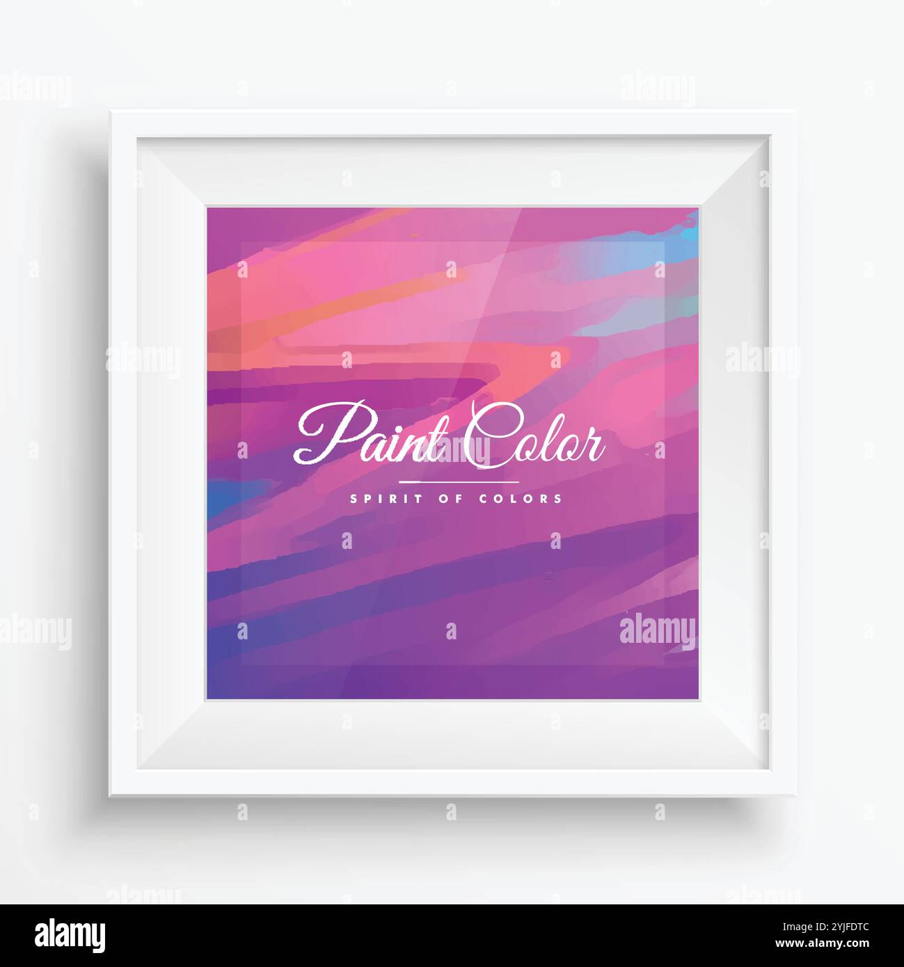 realistic frame with colorful paint strokes Stock Vector Image & Art ...