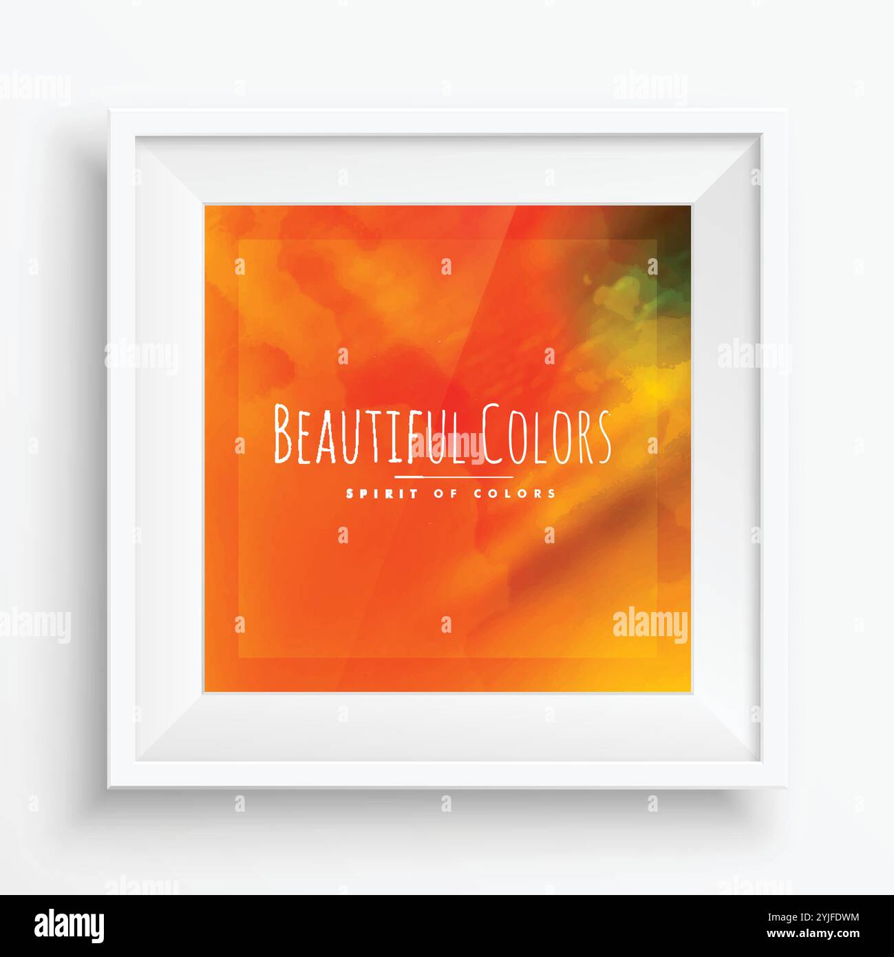 realistic frame with colorful paint strokes Stock Vector Image & Art ...