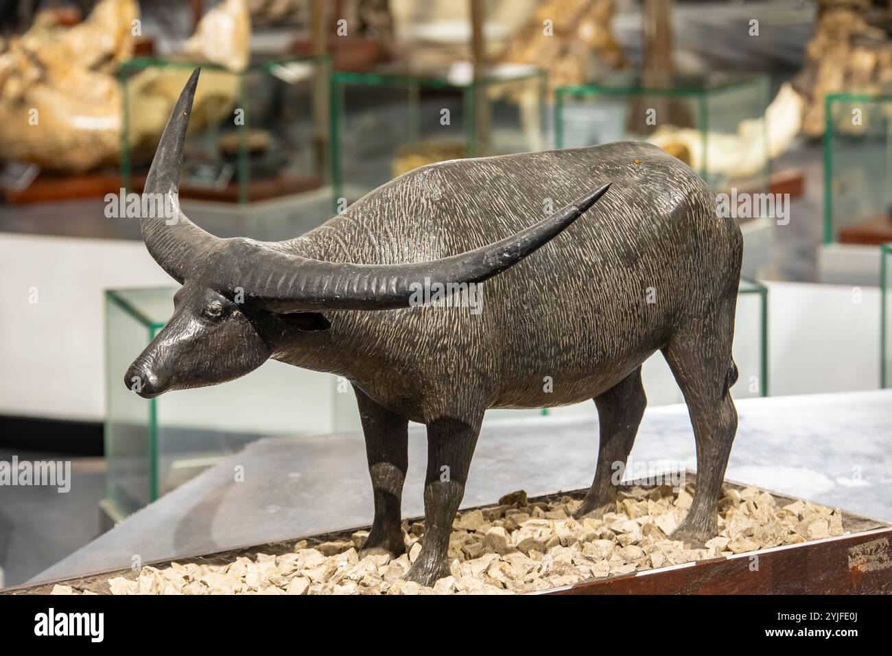 Bandung Indonesia 2nd Nov 2024: the sculpture of long-horned Javan ...
