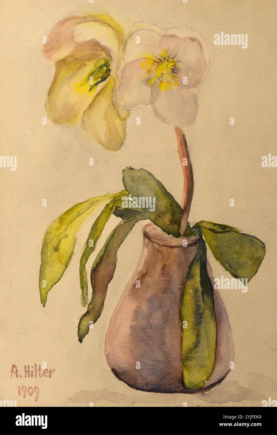 Flower still life. Museum: PRIVATE COLLECTION. Author: ADOLF HITLER ...