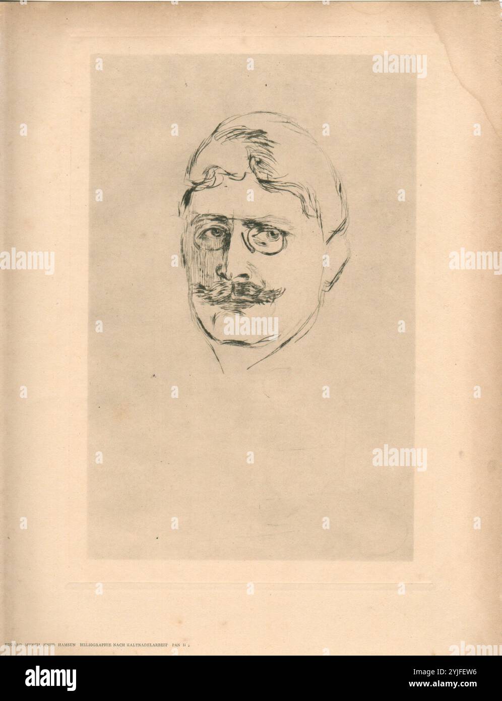 Portrait of the writer Knut Hamsun (1859-1952). Museum: PRIVATE ...