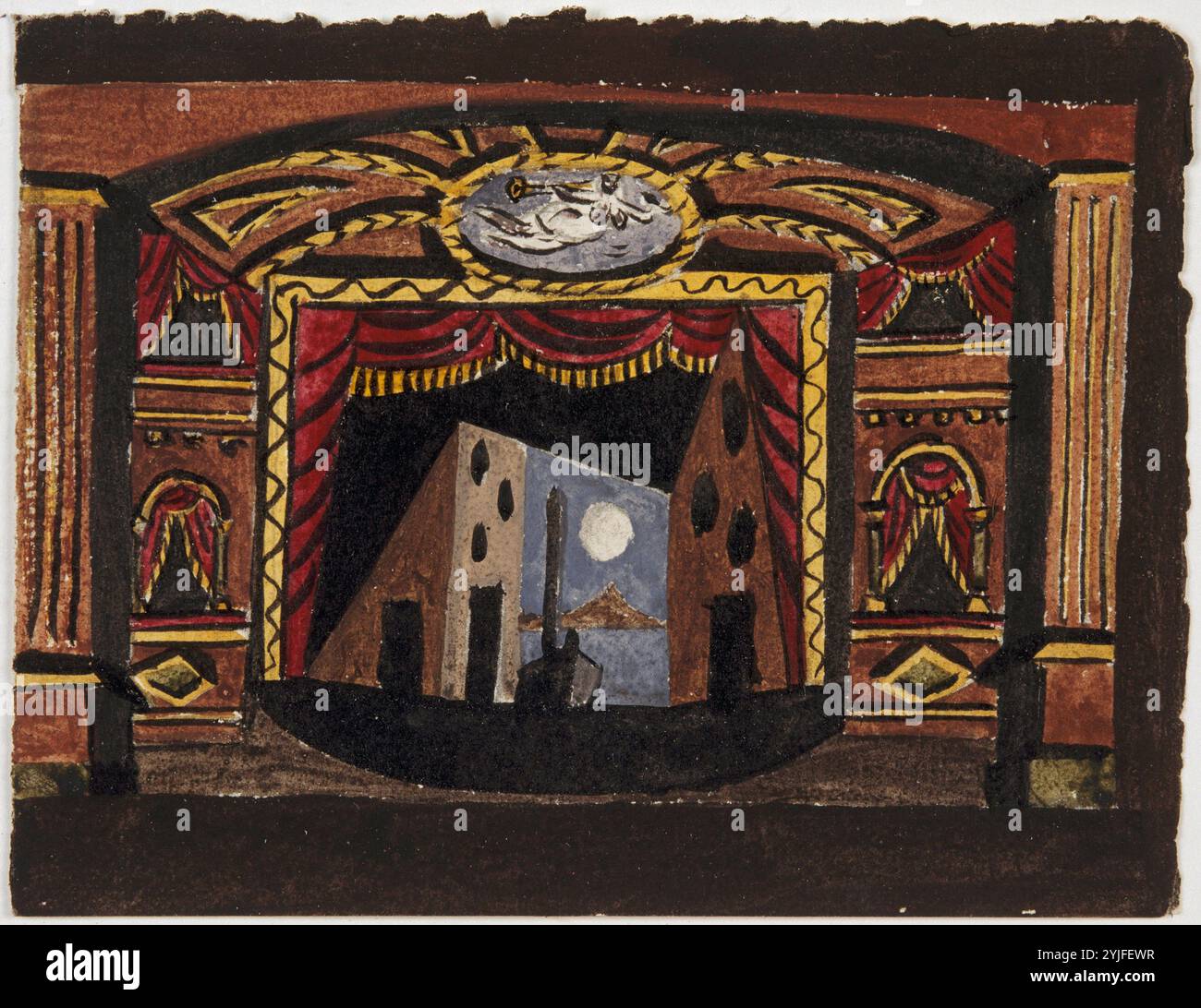 Set design for ballet Pulcinella by by Igor Stravinsky. Museum: Musée ...