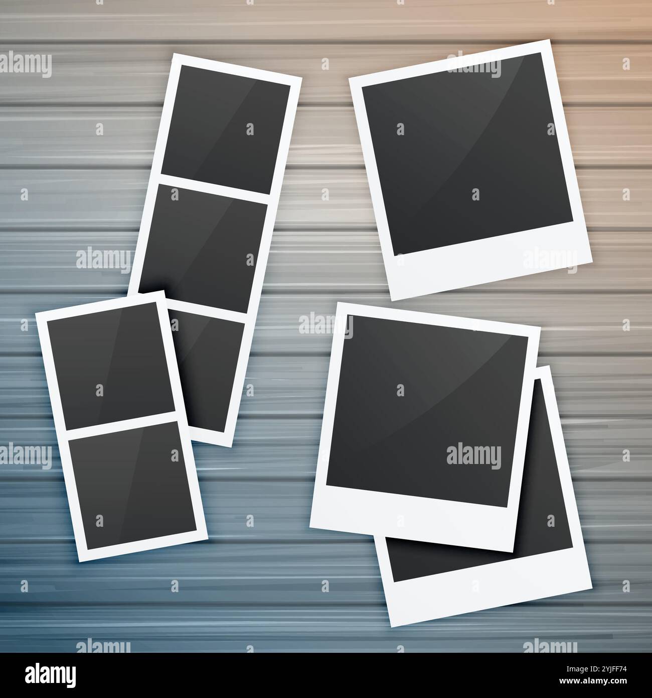 Stack wooden picture frames Stock Vector Images - Alamy