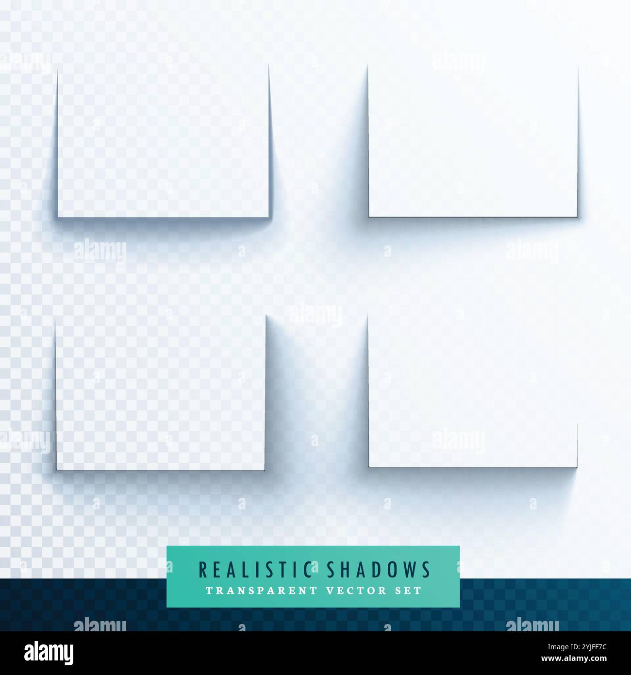 Realistic transparent paper shadow Stock Vector Images - Alamy