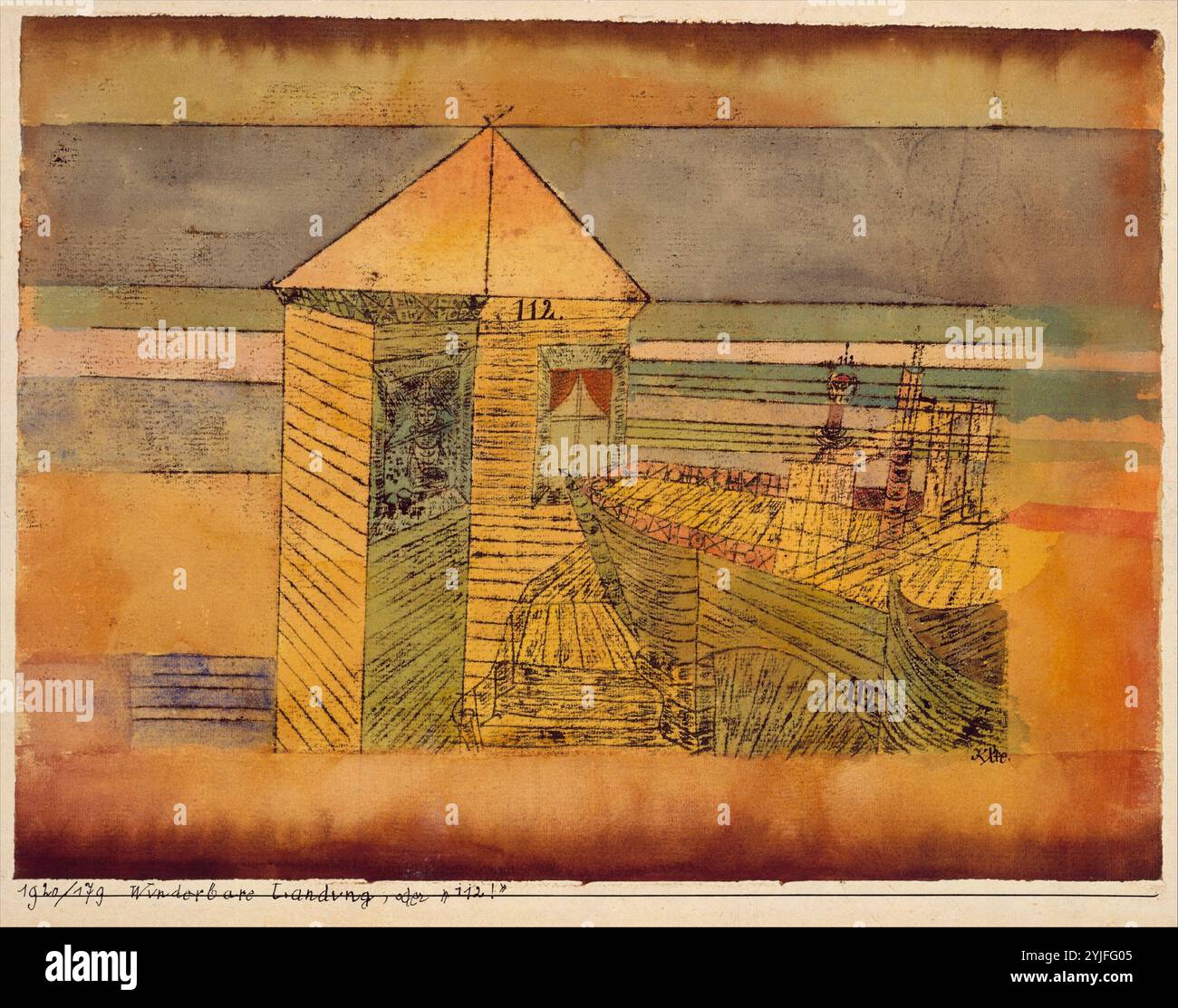 Miraculous Landing, or the "112!". Artist: Paul Klee (German (born ...
