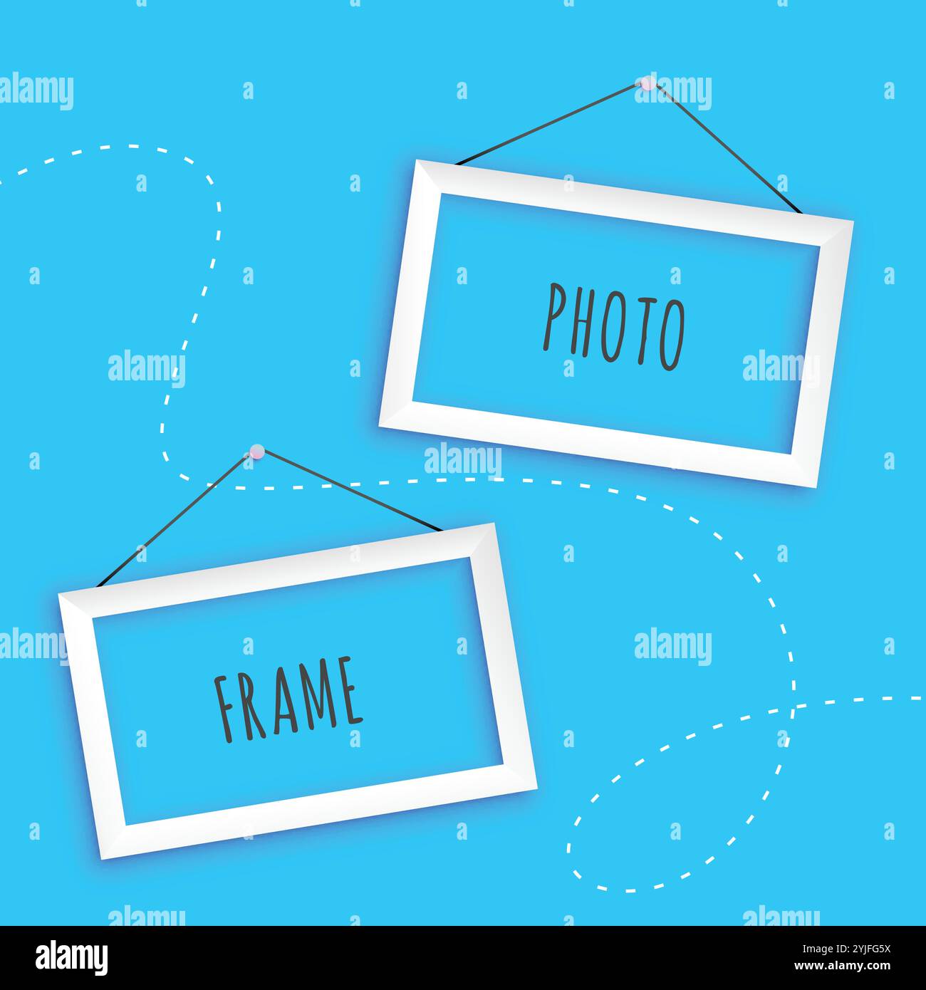 Blue blank wall hanging Stock Vector Images - Alamy