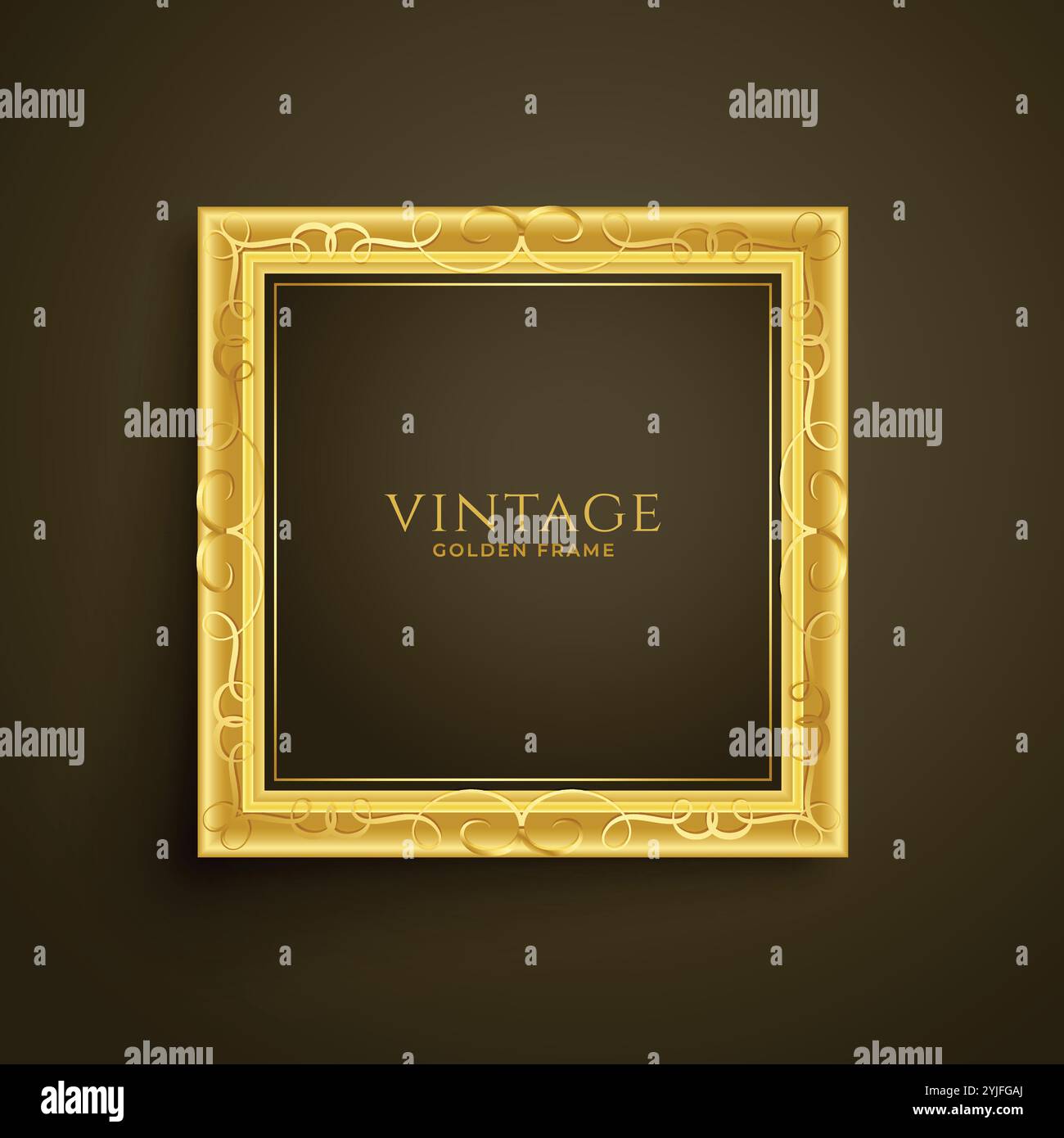 golden vintage luxury frame design Stock Vector Image & Art - Alamy