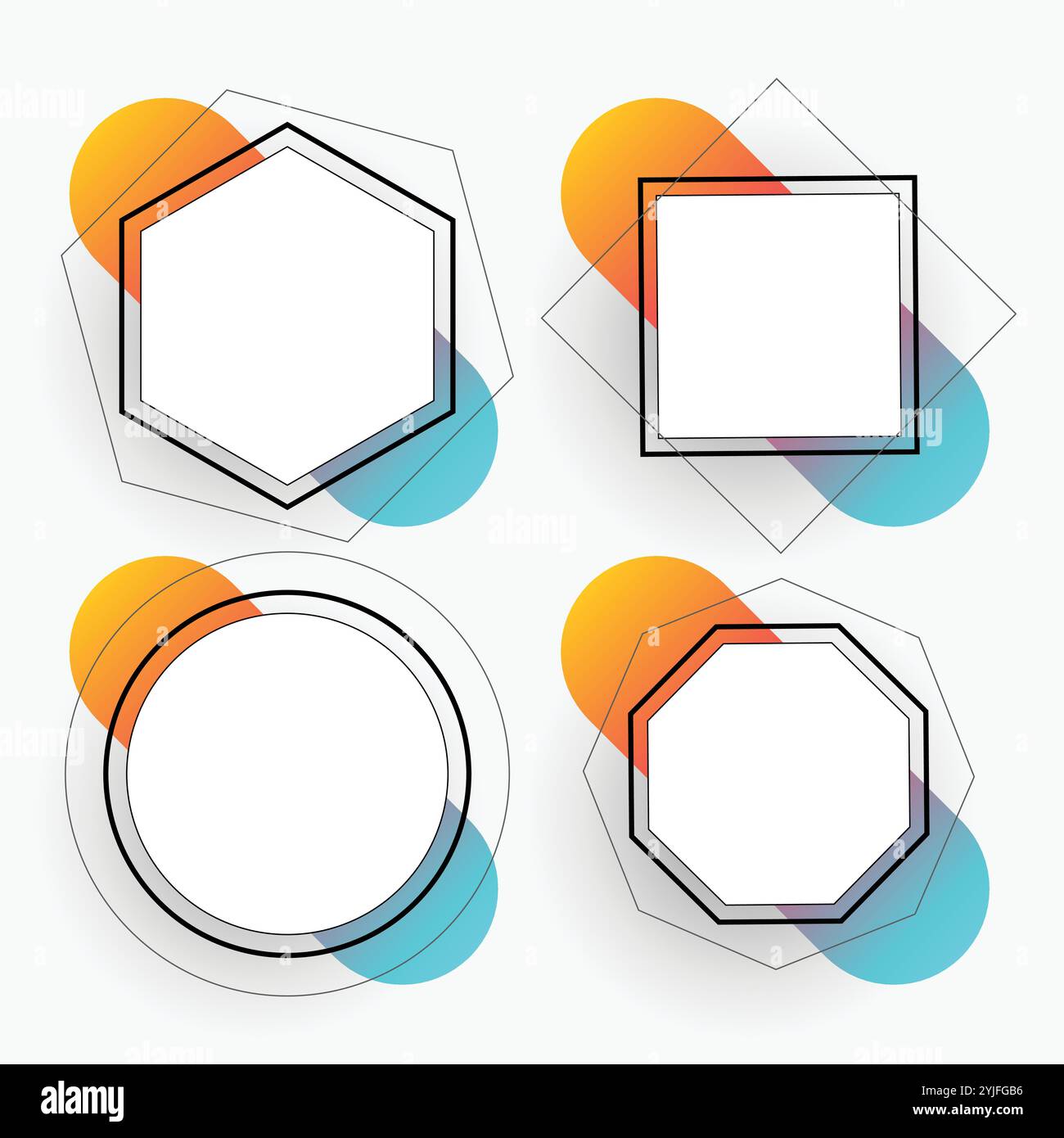 abstract geometric frames set template Stock Vector Image & Art - Alamy