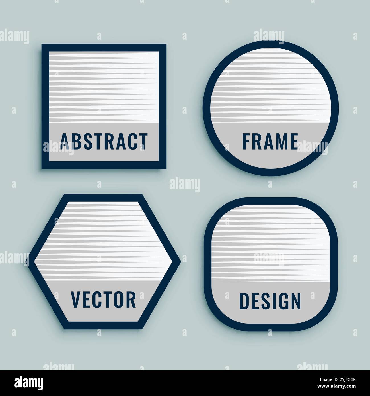 set of geometric labels in bold lines Stock Vector Image & Art - Alamy