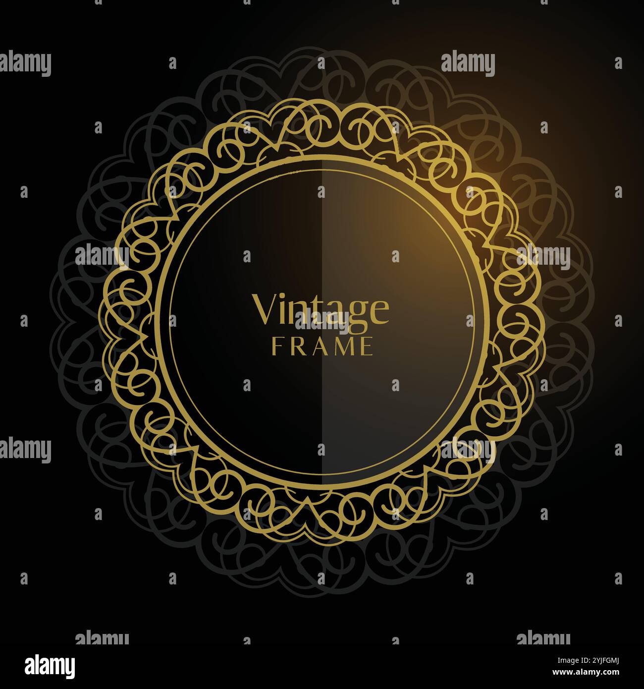 luxury vintage circular frame background Stock Vector Image & Art - Alamy