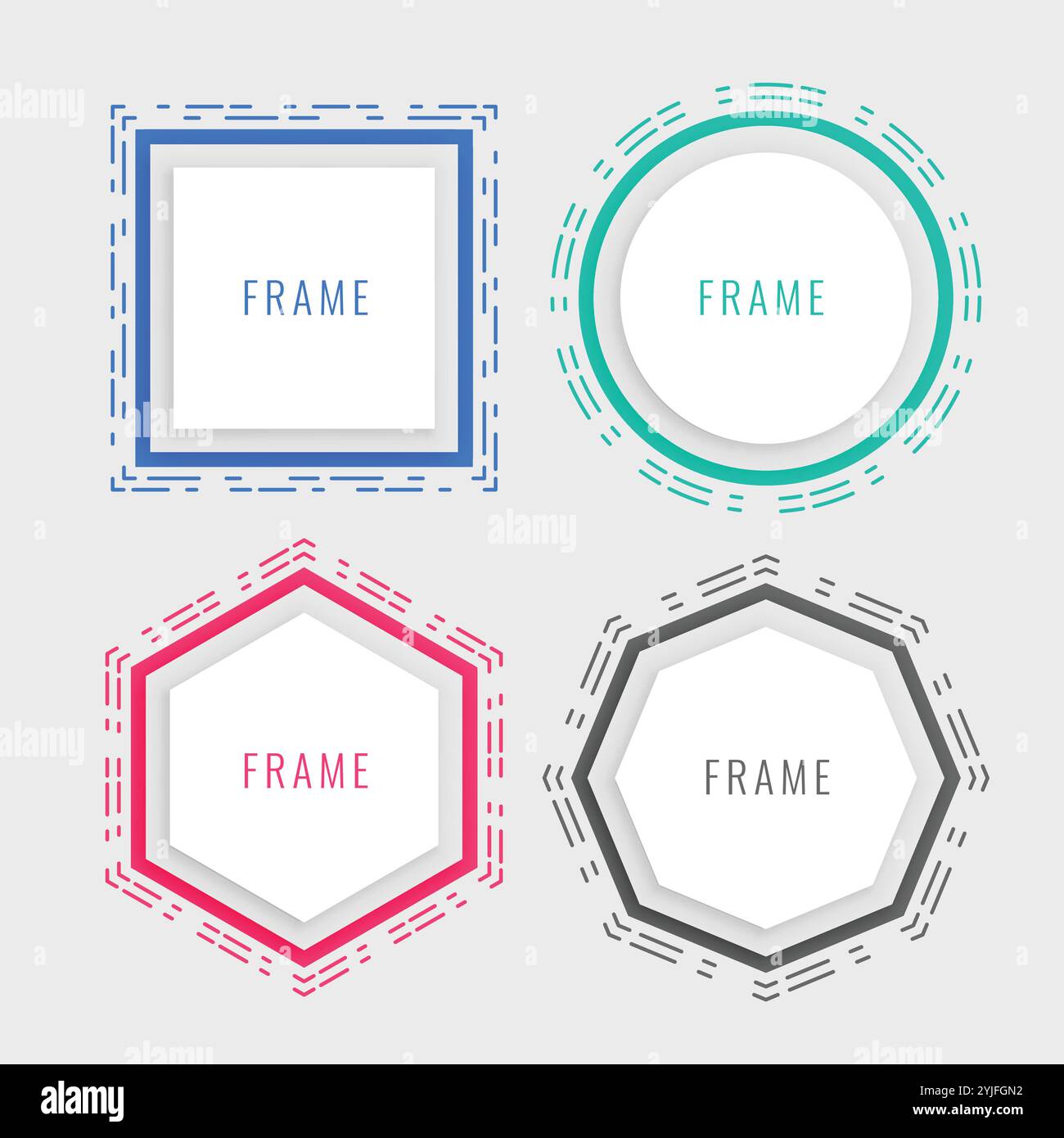 geometric memphis style frame design Stock Vector Image & Art - Alamy