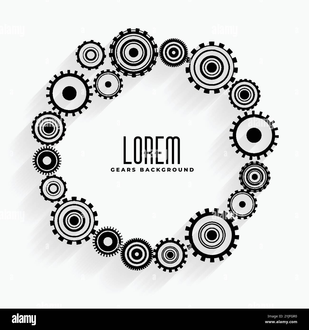 gears frame background with text space Stock Vector Image & Art - Alamy