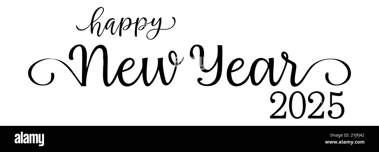 2025 calligraphy text hand Black and White Stock Photos & Images - Alamy