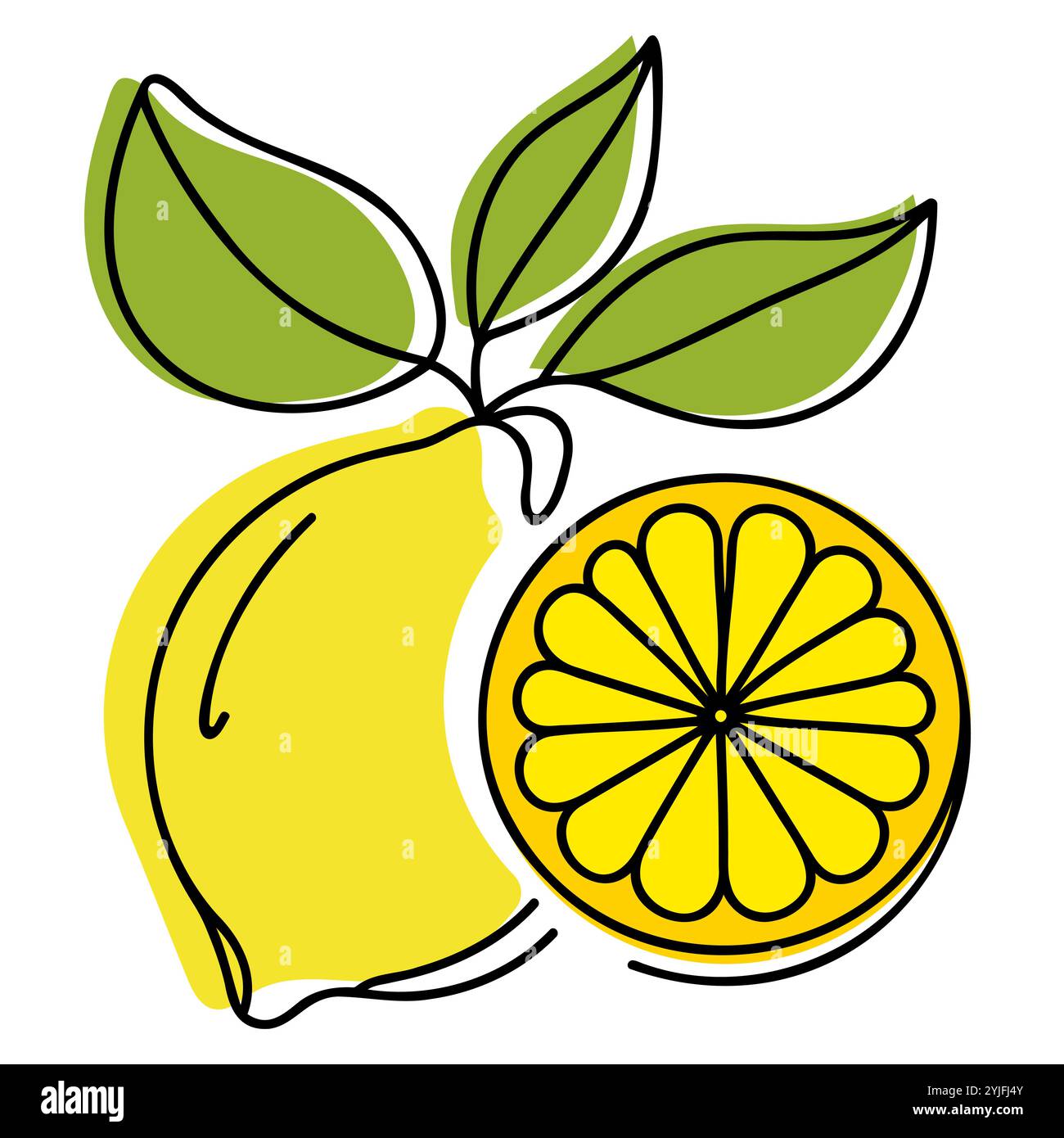 Single continuous line drawing of lemon Stock Vector Image & Art - Alamy