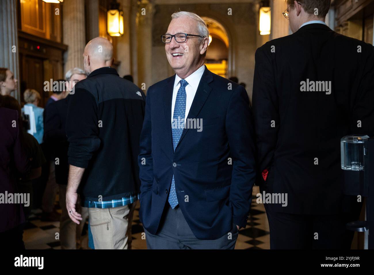 Sen. Kevin Cramer (R-N.D.) departs a vote at the U.S. Capitol Nov. 14 ...