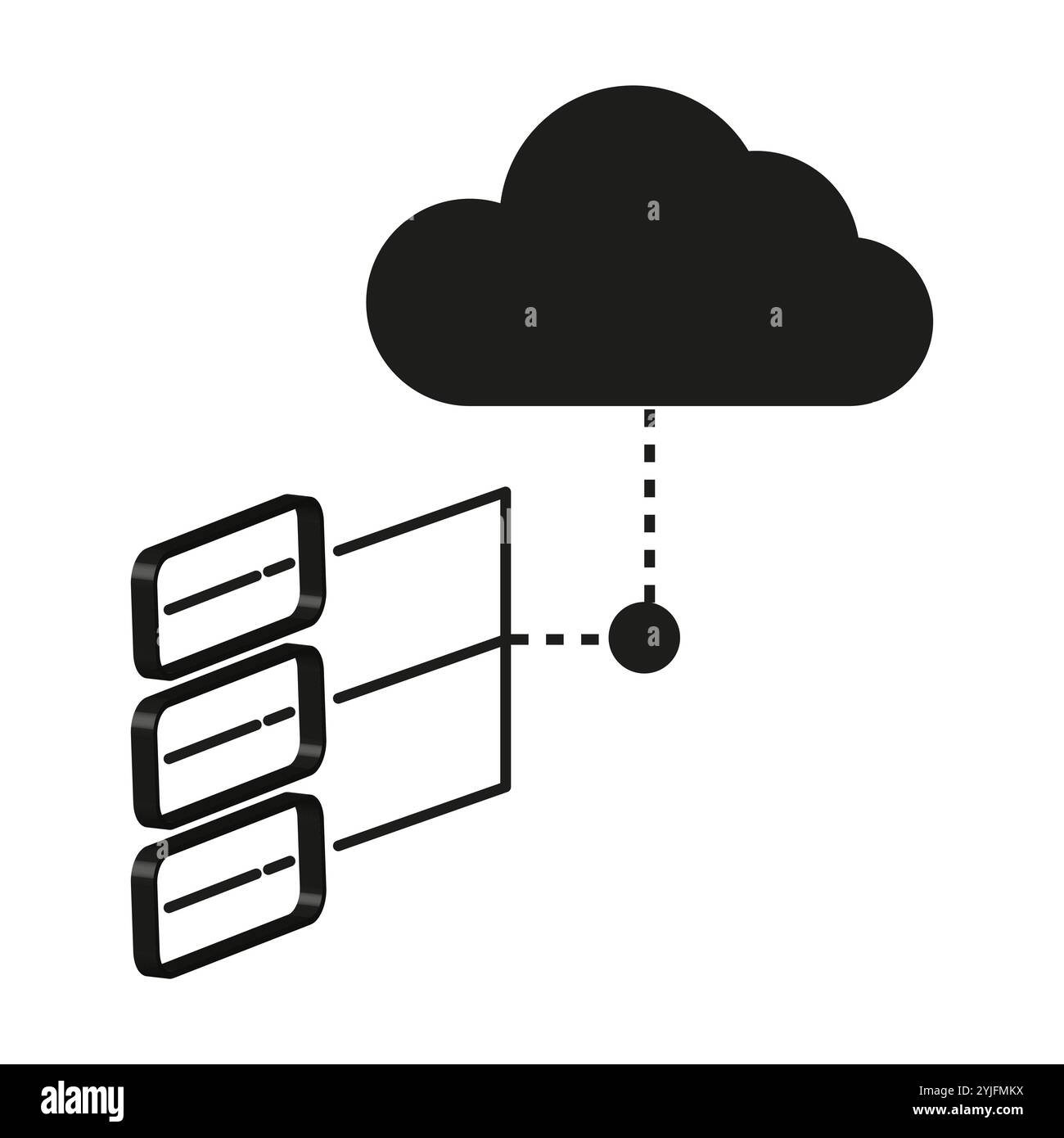 Cloud connection symbol. Vector server network. Technology storage icon ...