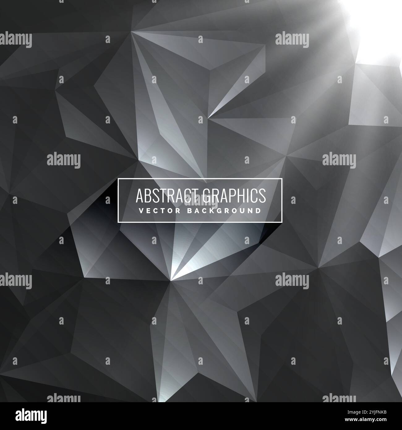 Polygonal white dark shapes Stock Vector Images - Alamy