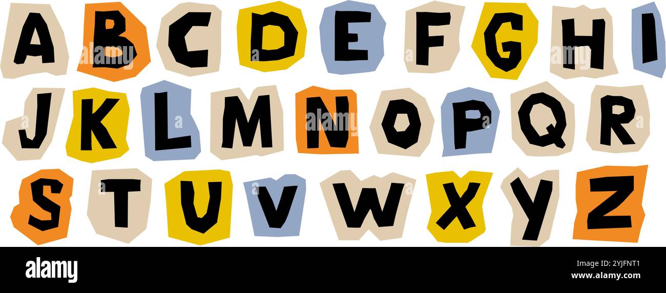 Uppercase letter alphabet rustic Stock Vector Images - Alamy
