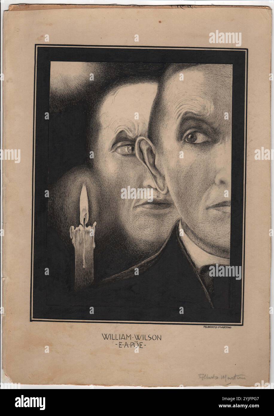 Illustration for short story "William Wilson" by Edgar Allan Poe ...