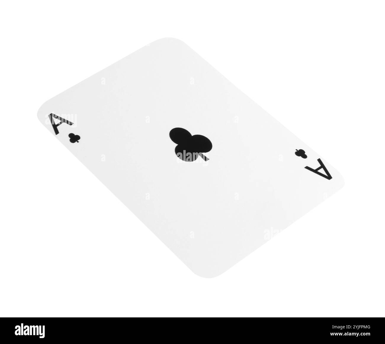 Poker game. One playing card isolated on white Stock Photo - Alamy