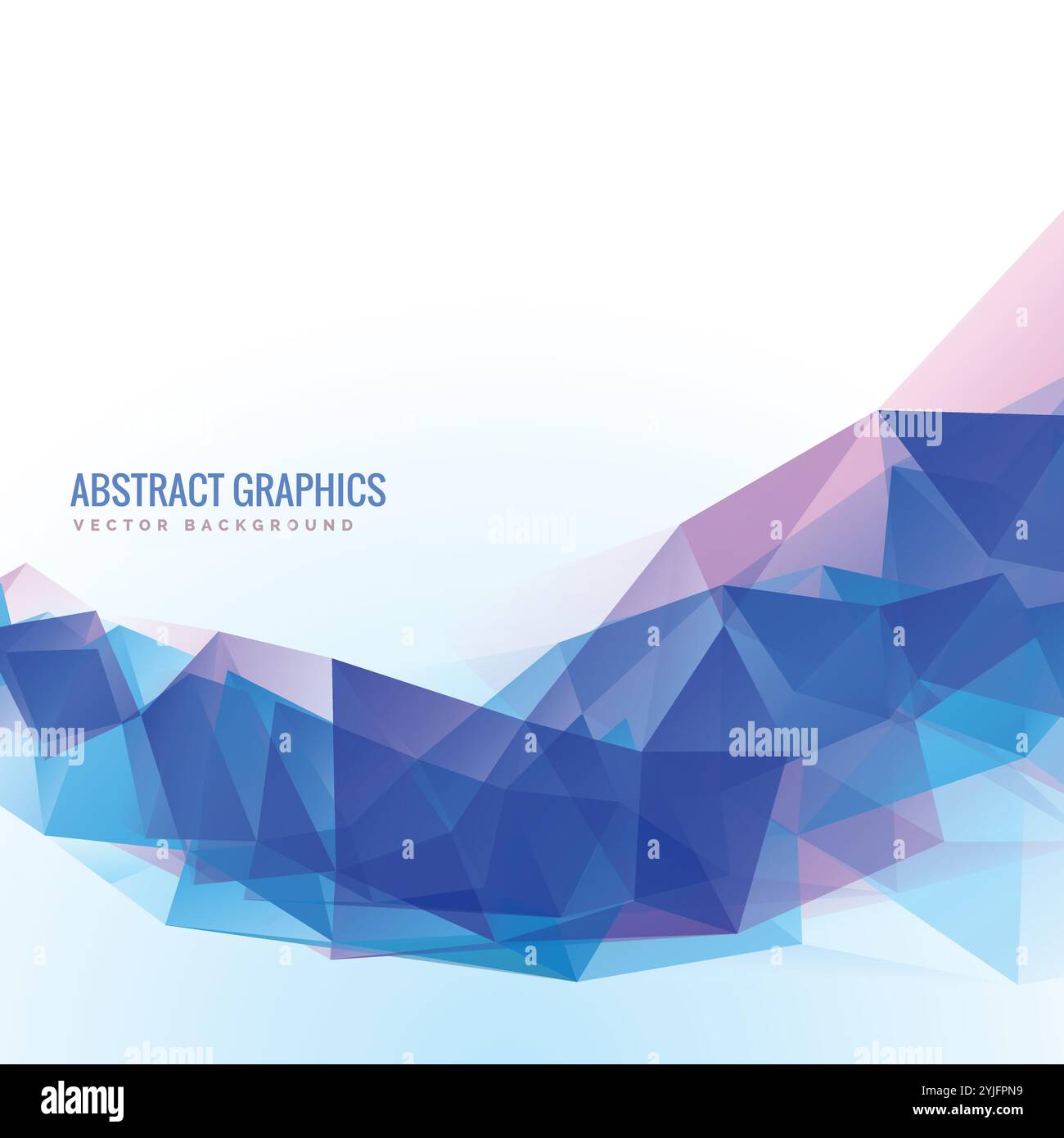 abstract blue wavy shape made with triangles Stock Vector Image & Art ...