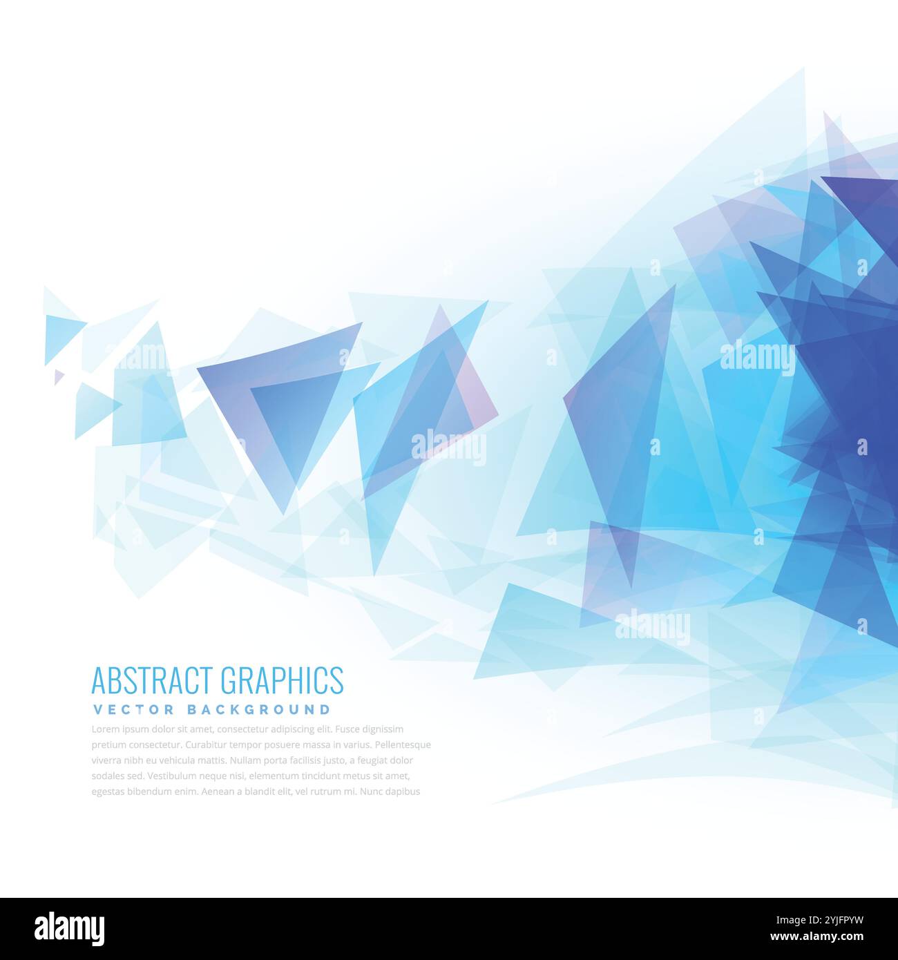 abstract blue triangle shapes bursting from right side Stock Vector ...