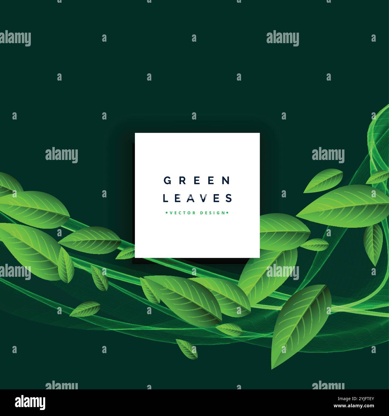 green leaves floating background design Stock Vector Image & Art - Alamy