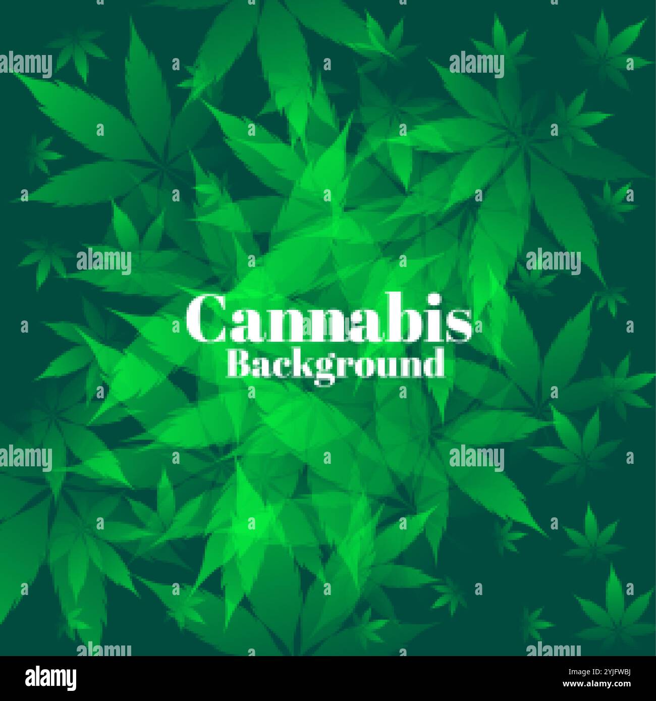 green cannabis leaves in bunch background design Stock Vector Image ...