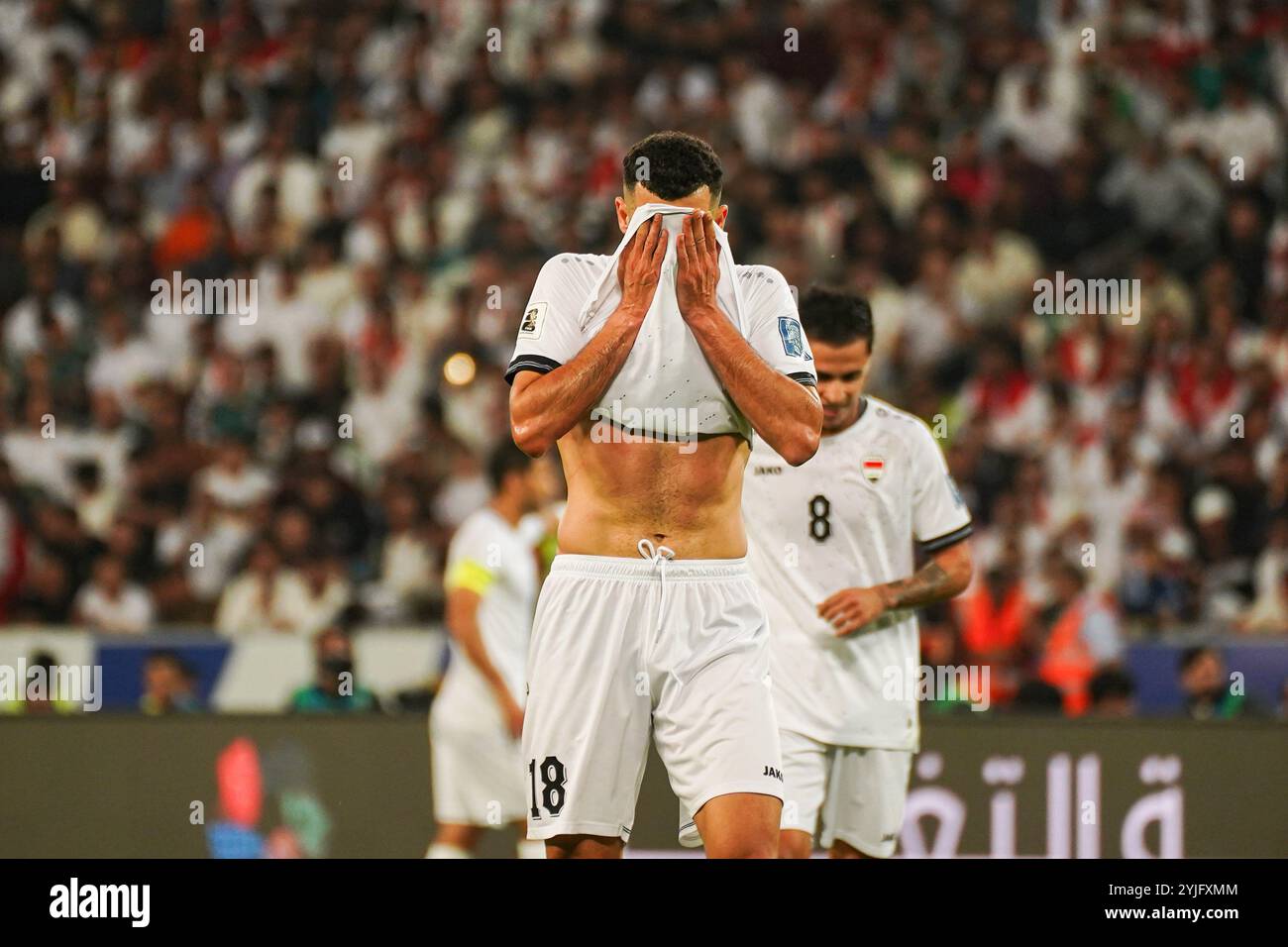 Basra, Iraq. 14th Nov, 2024. Iraq's Aymen Hussein is seen during the ...