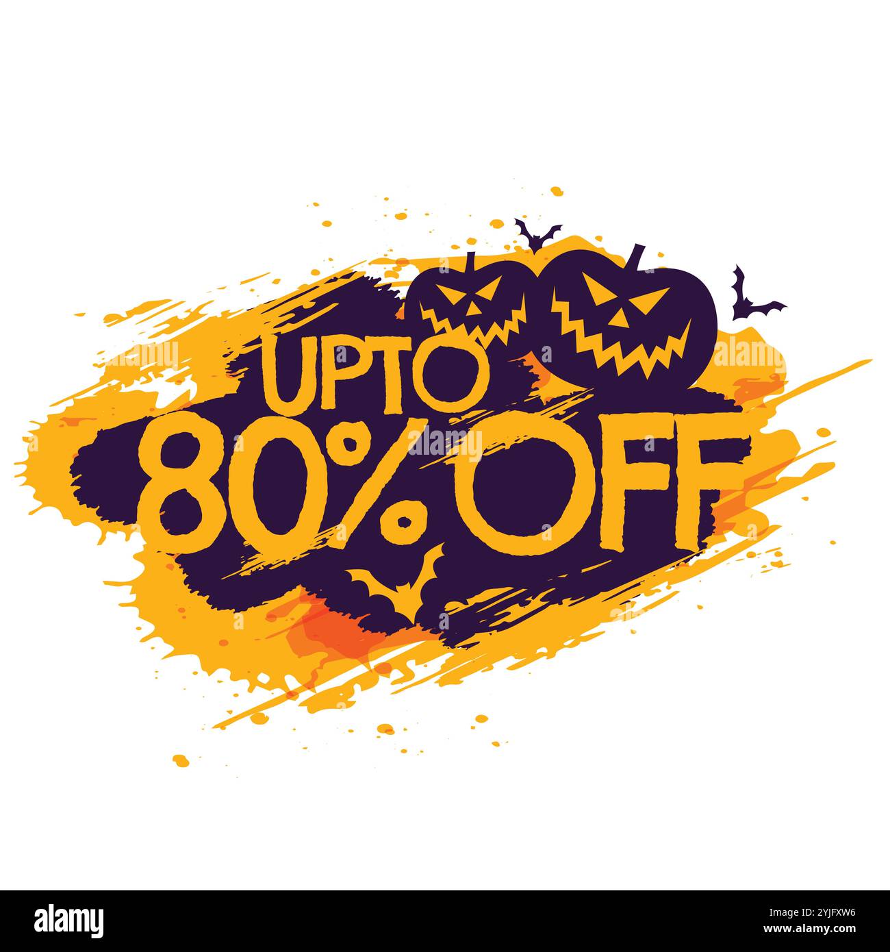 Halloween sale bats pumpkin Stock Vector Images - Alamy