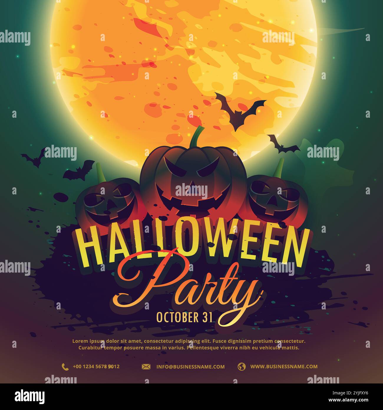 halloween party invitation background Stock Vector Image & Art - Alamy