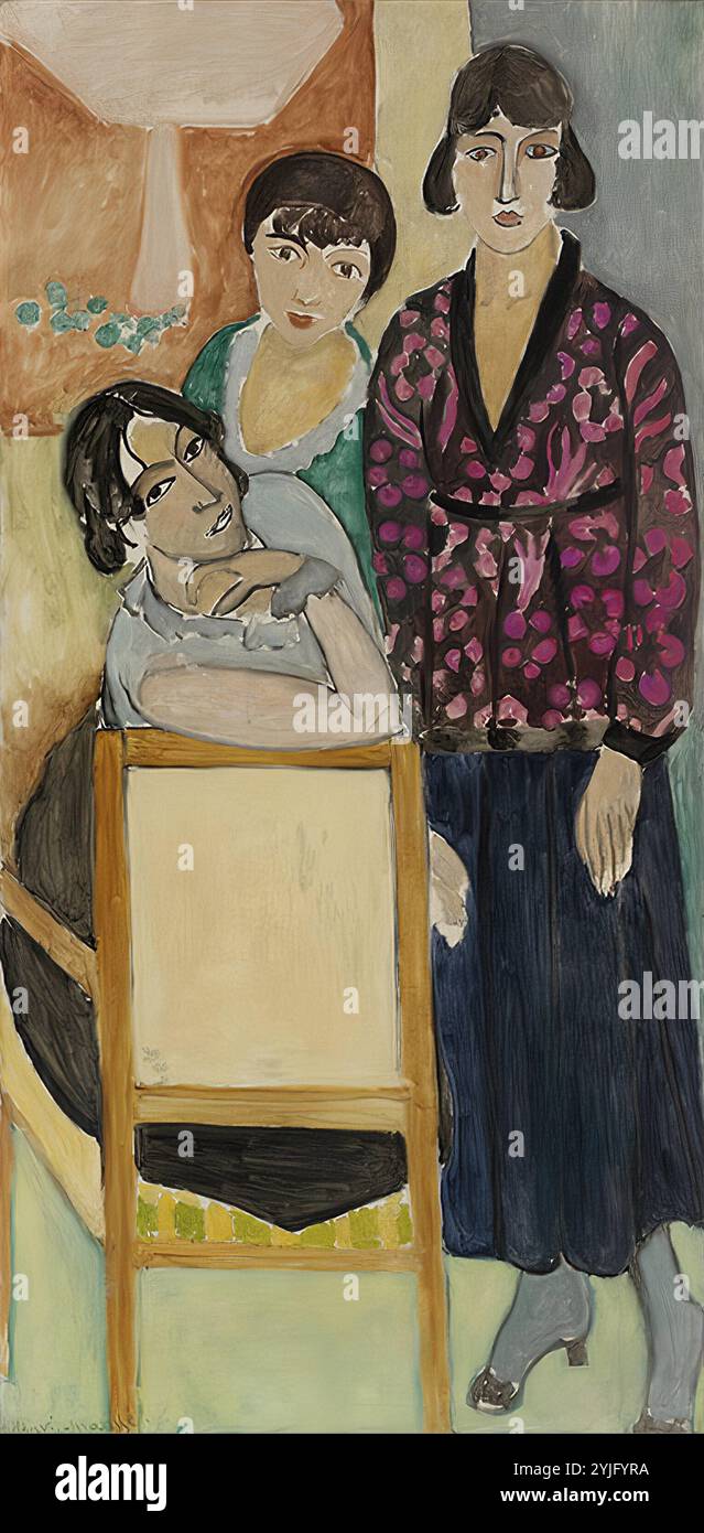 Three sisters and the rose marble table (Les Trois soeurs à La Table de ...