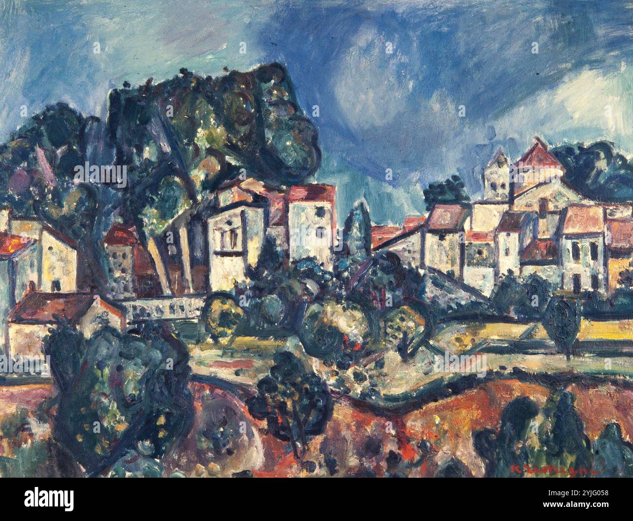 Paisaje de Ceret. Óleo sobre liezo. Author: PINCHUS KREMEGNE Stock ...