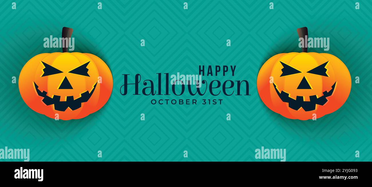 happy halloween pumpkin banners design Stock Vector Image & Art - Alamy