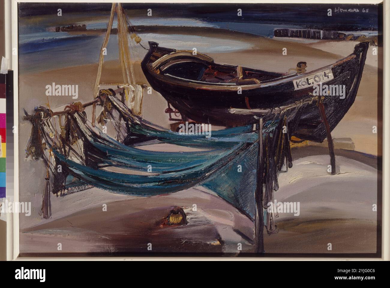 A black boat with green nets. Museum: State A. Pushkin Museum of Fine ...