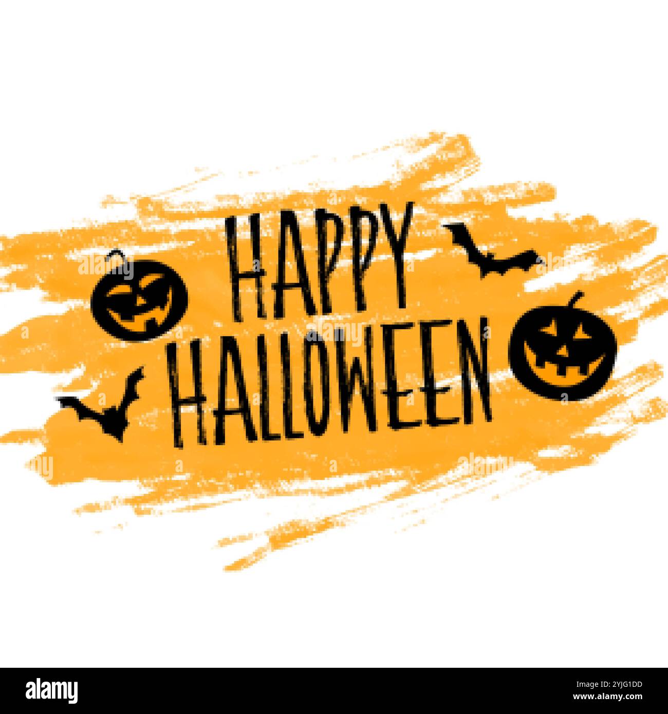 happy halloween yellow watercolor abstract background design Stock ...