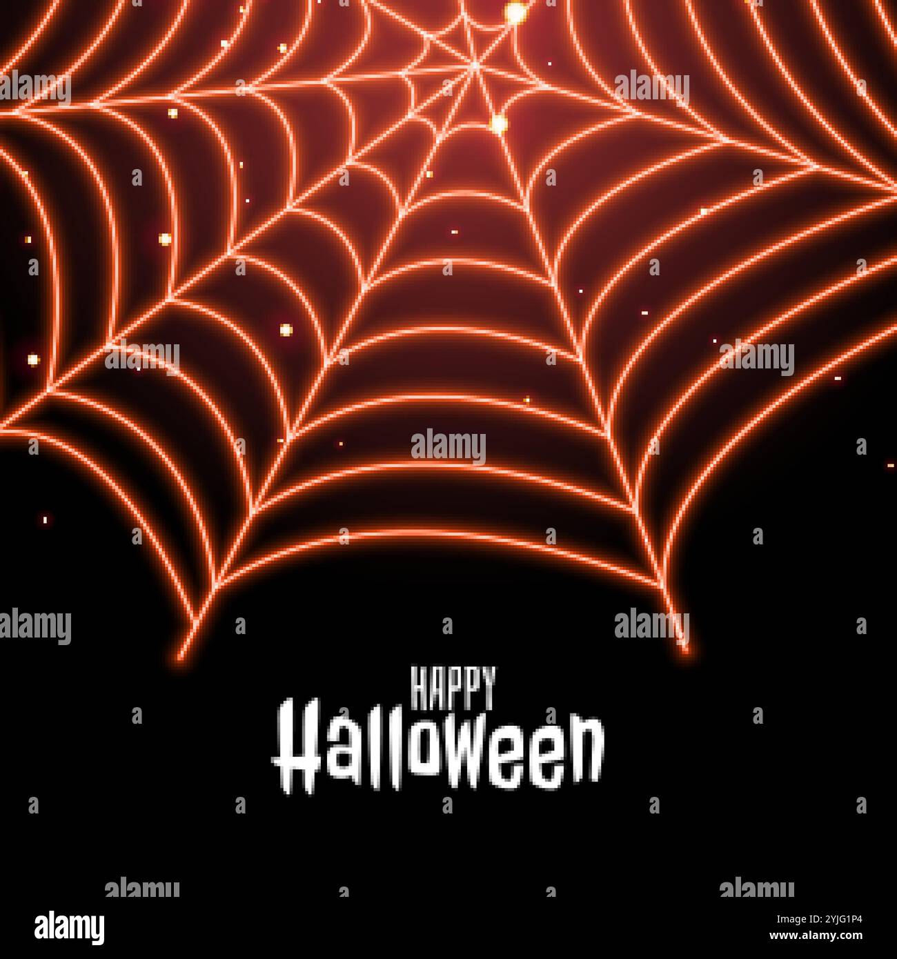Cobweb in neon light Stock Vector Images - Alamy