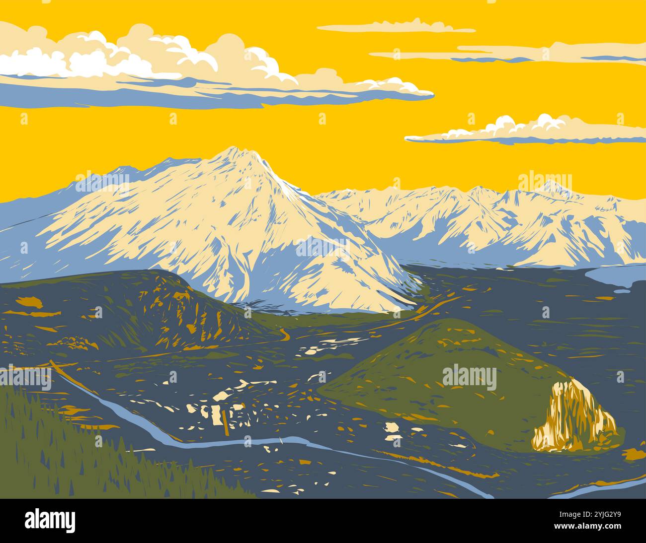 Mount rundle banff Stock Vector Images - Alamy